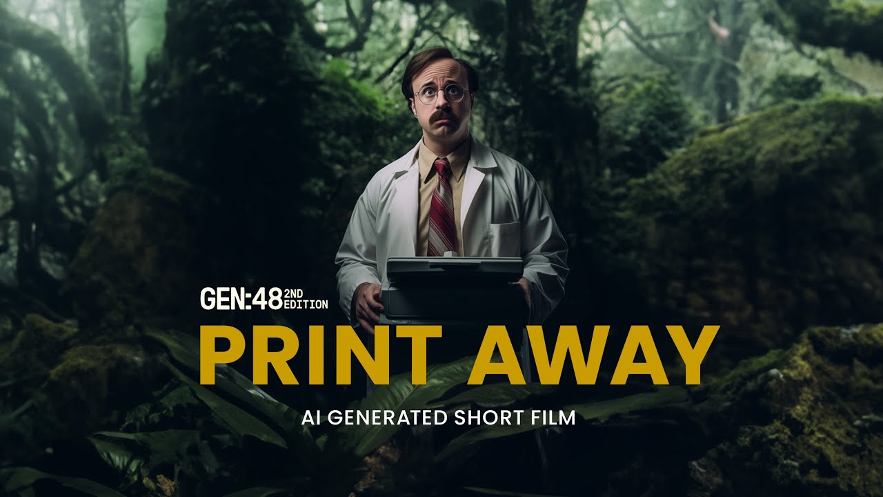 PRINT AWAY | AI generated Short | RunwayML GEN:48 Entry - YouTube