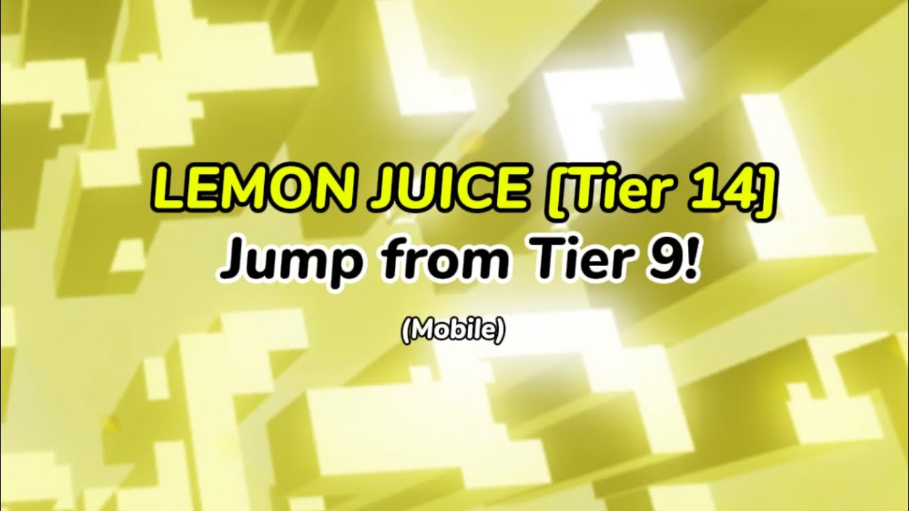 [Tier 14] Lemon Juice | My Hardest Tiered Obby! (Mobile) - YouTube