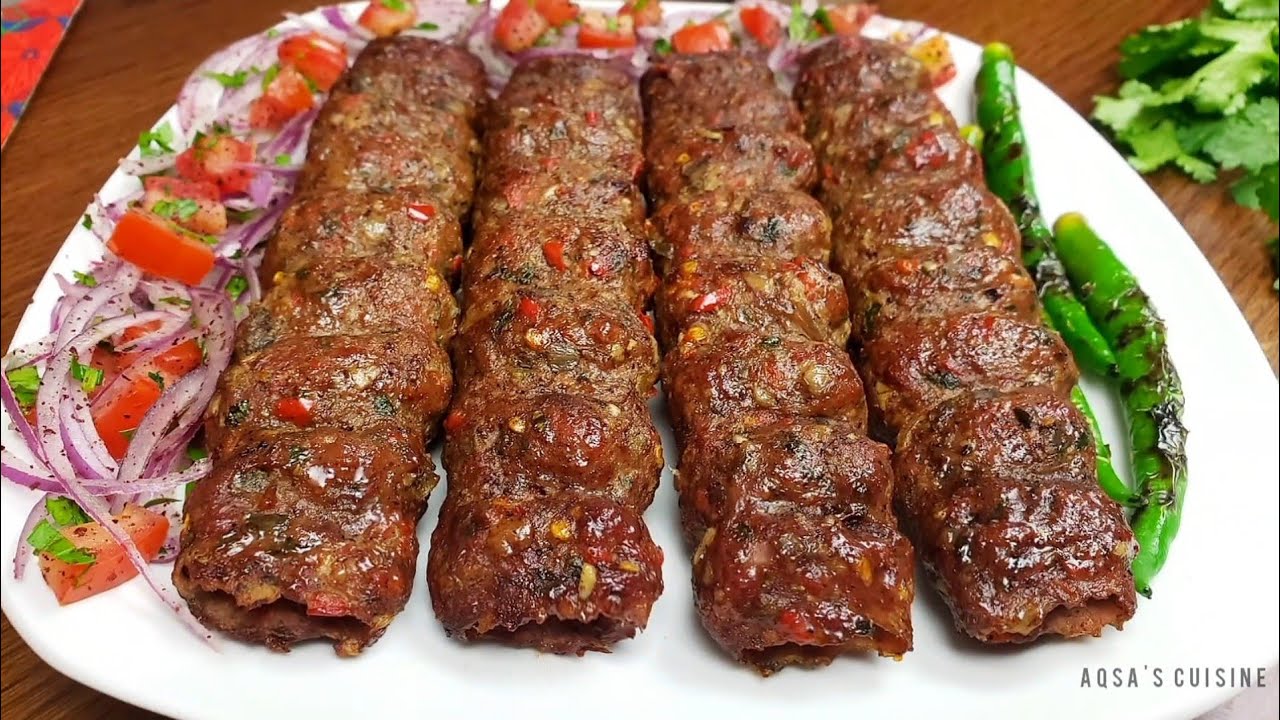 Turkish URFA Kebab Recipe Eid Special by Aqsa's Cuisine, Kebab Recipe ...