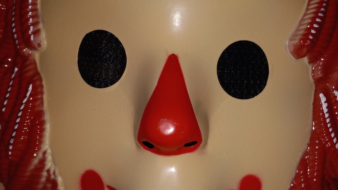 VINTAGE RAG DOLL MASK- SPIRIT HALLOWEEN - YouTube