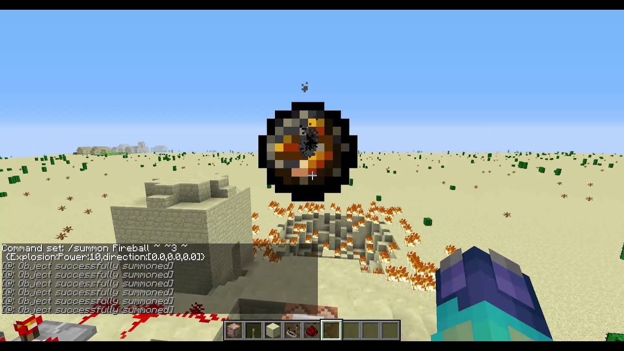 Command Block: Fireball Explosion Control Command - YouTube
