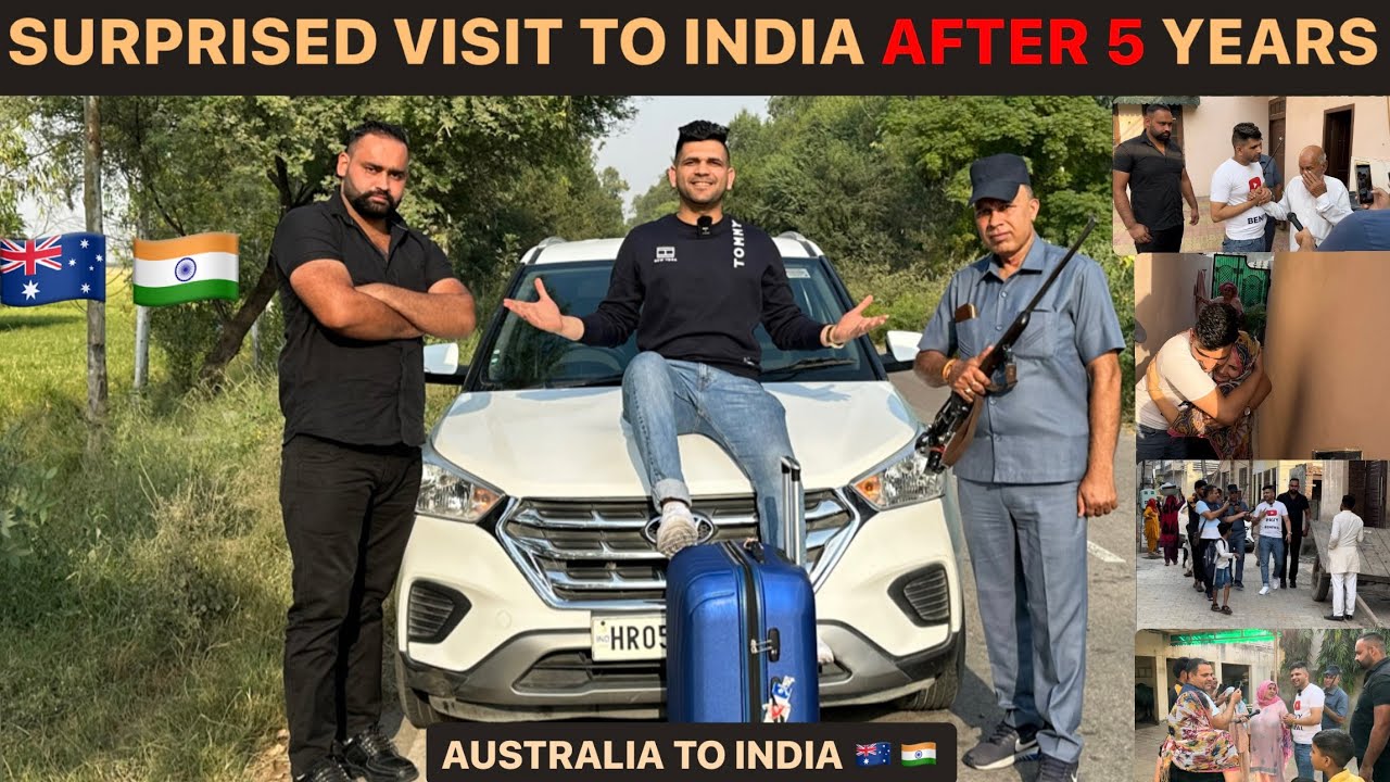 Surprise Visit to India After 5 Years with Bouncers and Gunners - YouTube