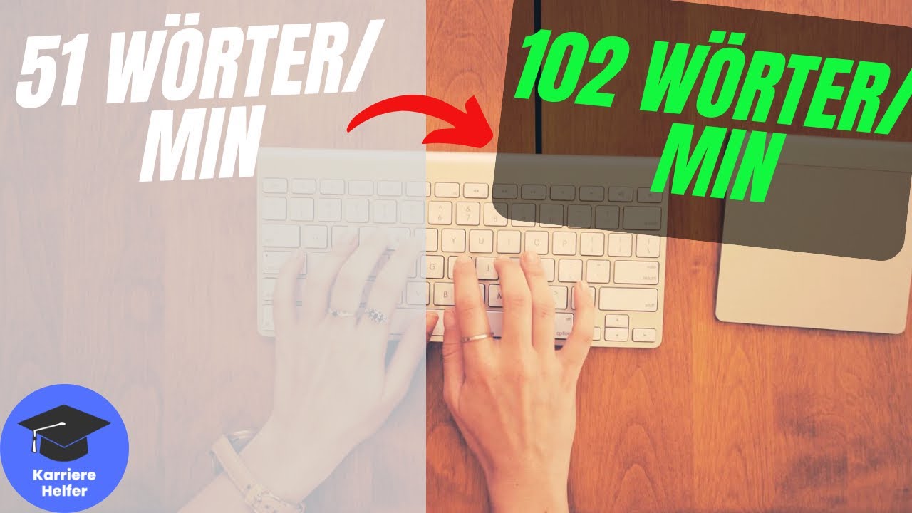 Wie du schnell tippen lernst. Mindestens 102 Wörter die Minute! - YouTube