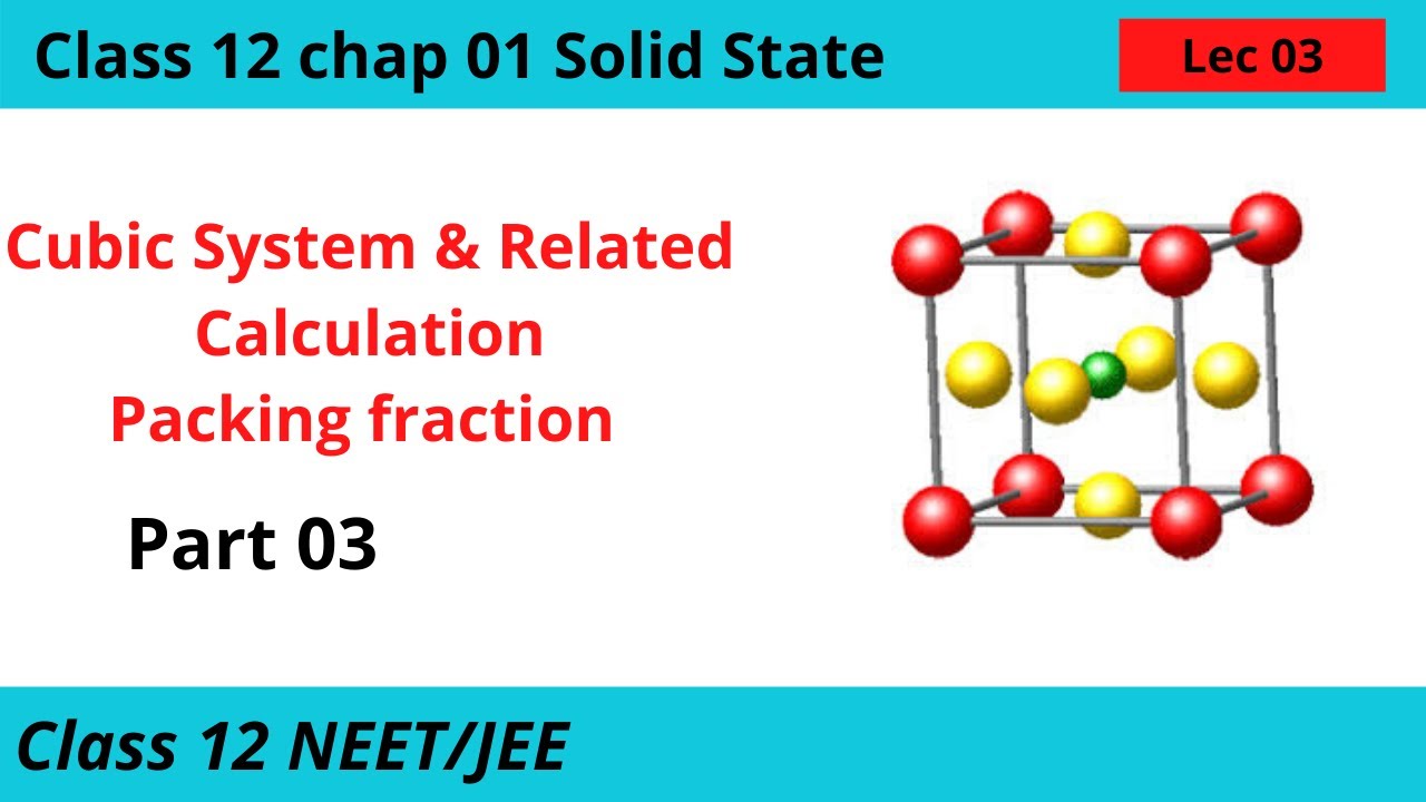 Solid state Cubic system and related calculation packing fraction - YouTube
