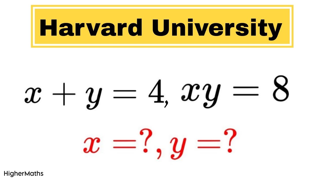 🛑 Harvard maths question | Solve in 1 minute | Learn instant | can you ...