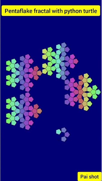 Pentaflake fractal with python turtle #shorts😍😍 - YouTube