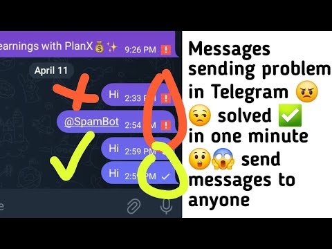 Message sending problems in Telegram my Telegram is limited to send ...