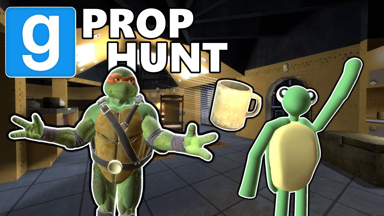 Gmod Prop Hunt Funny Moments - Ninja Turtles Greatest Adversary! - YouTube