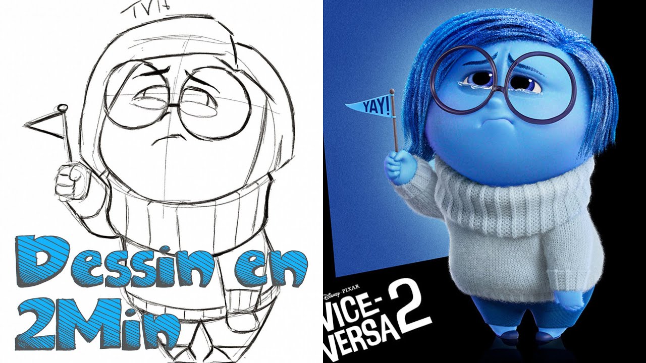 Dessin en 2 min: Tristesse - Vice Versa 2 - Pixar - YouTube