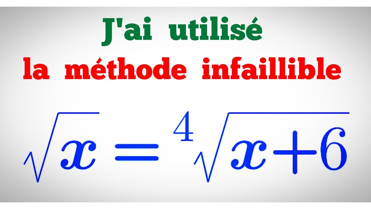 Comment résoudre l'équation dans R ? (facile) - YouTube