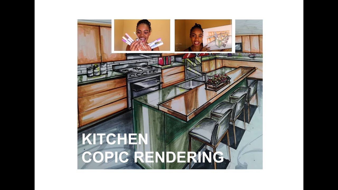 KITCHEN PERSPECTIVE- COPIC RENDERING - YouTube
