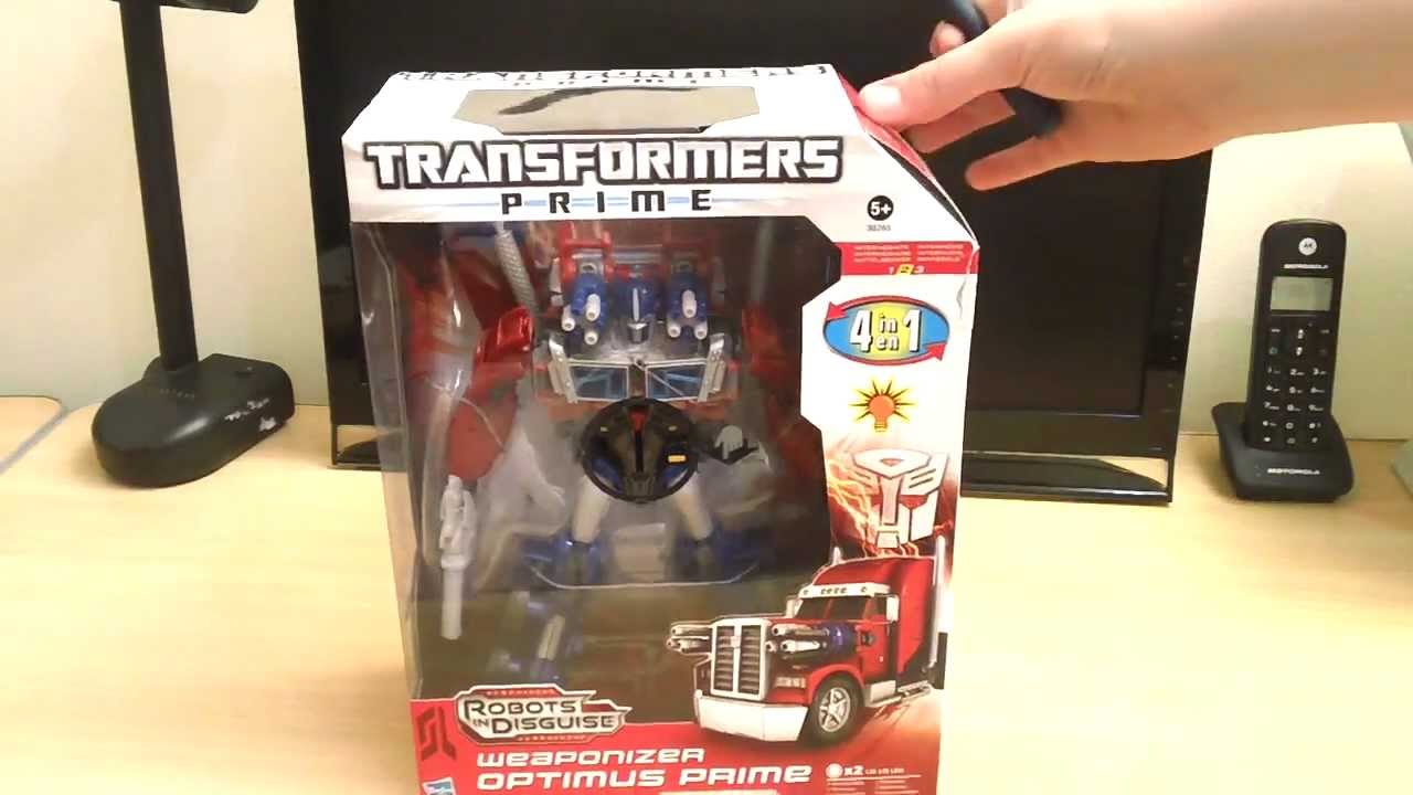 Unboxing Weaponizer Optimus Prime (Transformers Prime) - YouTube