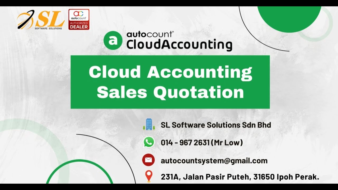 AutoCount Cloud Accounting [Sales Quotation] - YouTube