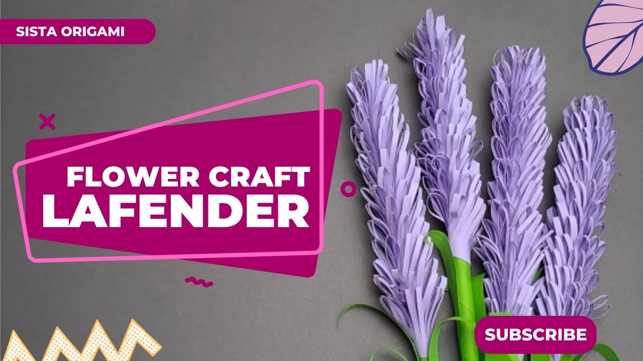 Flower Craft DIY Bunga LAFENDER [origami] - YouTube