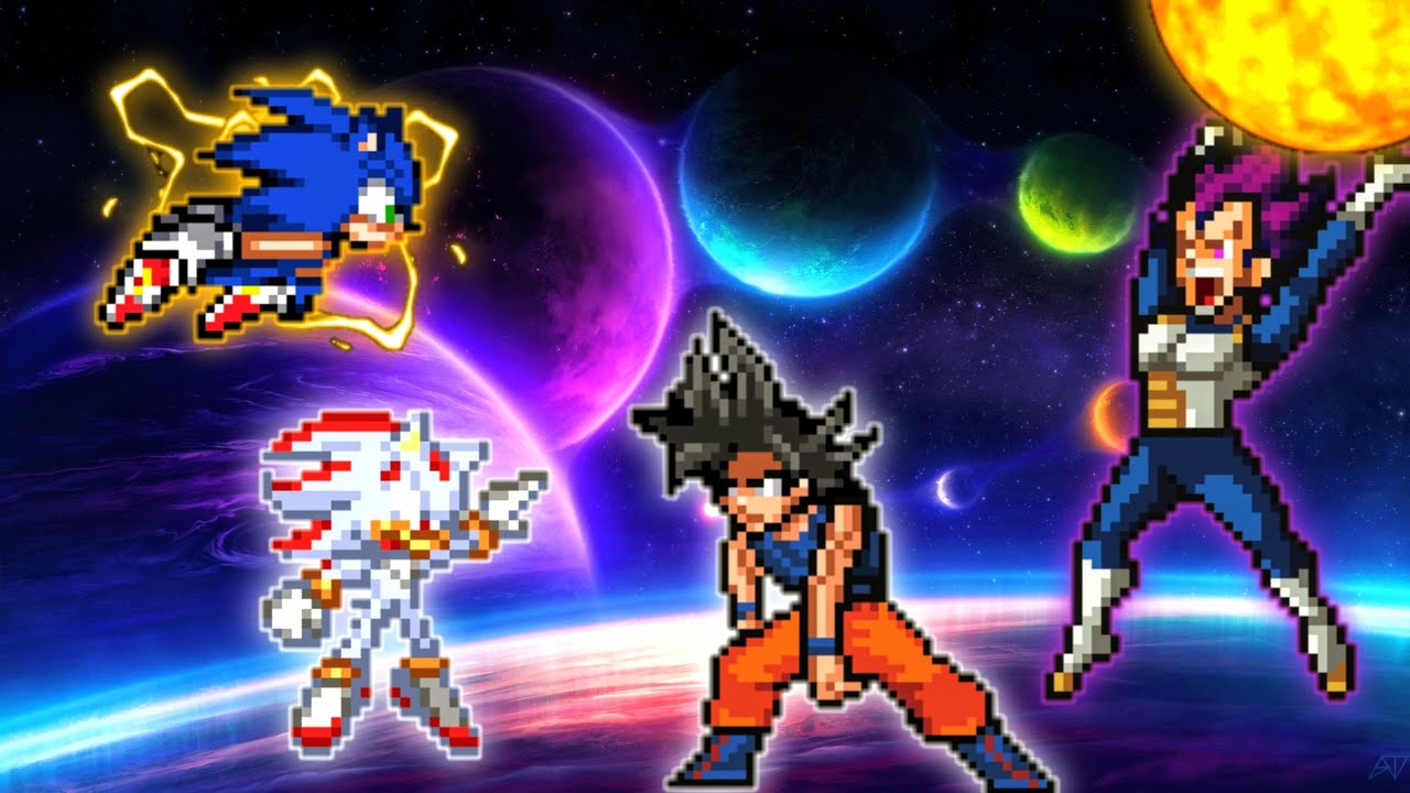 Shadow OP(All Form)(New) & Sonic Chaos OP(All Form) VS Vegeta Ultra Ego ...