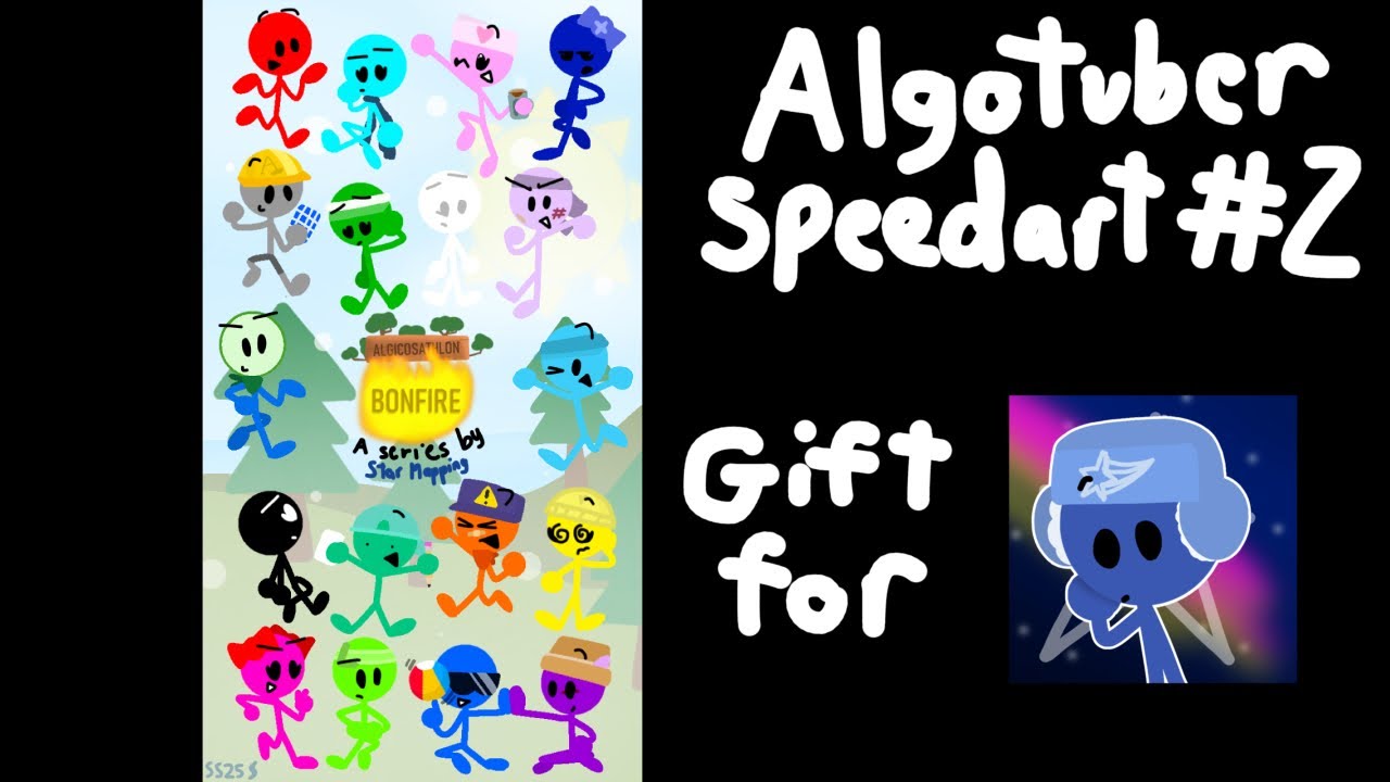 Me drawing Star Mapping’s Algicosathlon Bonfire Cast! (Algotuber ...