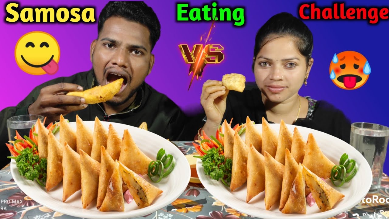 Samosa Eating Competition || Samosa eating challenge Food challenge # ...