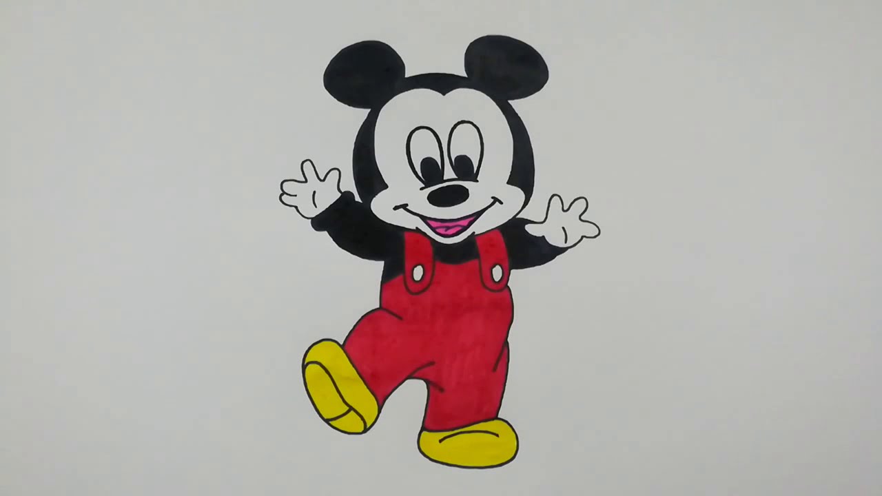 How to Draw Micky Mouse Easy Drawing Tutorial - YouTube