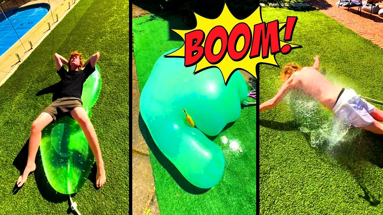 Inflating Toys until they BLOW!💥 (he got SOAKED) - YouTube