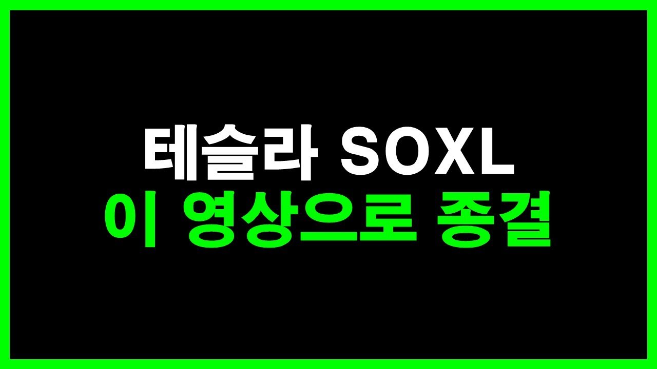 테슬라 SOXL 3배 레버리지 이 영상으로 종결 [멤버십 전용 복습영상] - YouTube