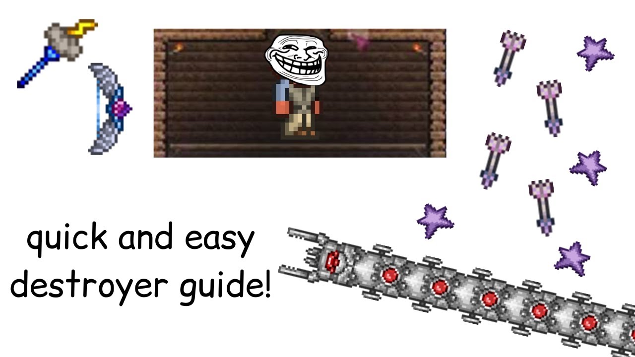how to beat the destroyer quickly and effectively in terraria! - YouTube