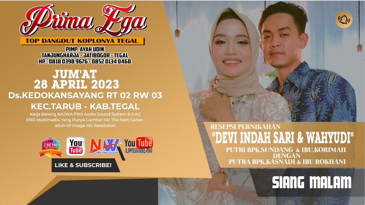 Live NEW PRIMAEGA Pernikahan "DEVI INDAH SARI & WAHYUDI" JUM'AT 28 APRIL 2023 Ds.KEDOKANSAYANG ...