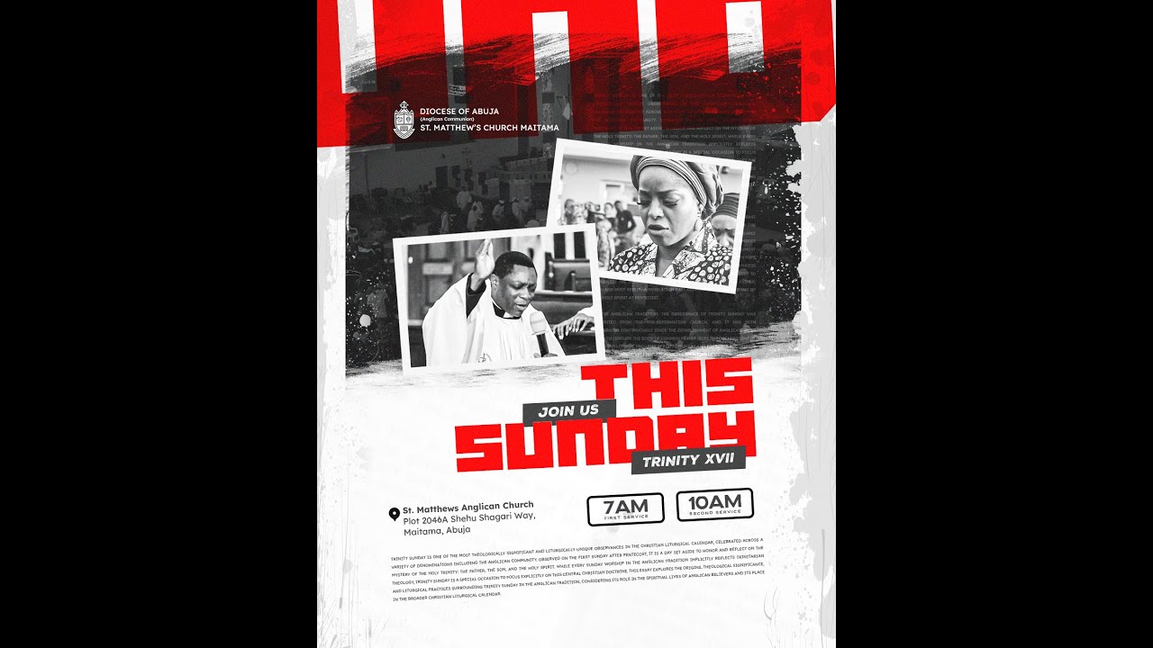 Rogation Sunday Anglican Service Live | St. Matthew’s Church Maitama ...