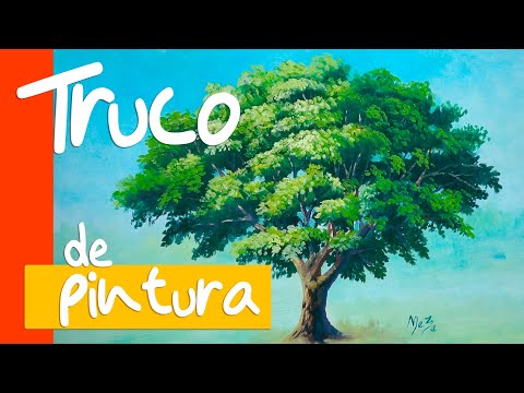COMO PINTAR UN ÁRBOL🌳 fácil🖌️ 👨‍🎨PINTURA AL OLEO🎨