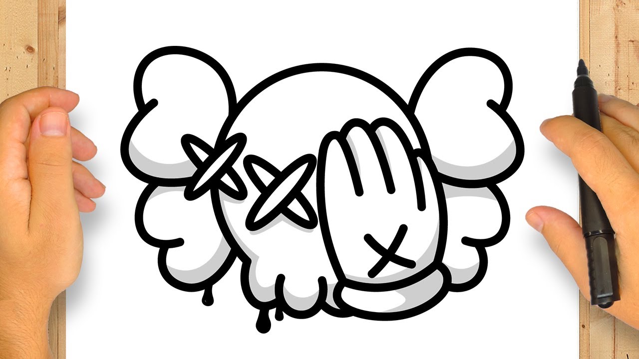 COME DISEGNARE KAWS | Passo dopo Passo Semplice e Facile - YouTube