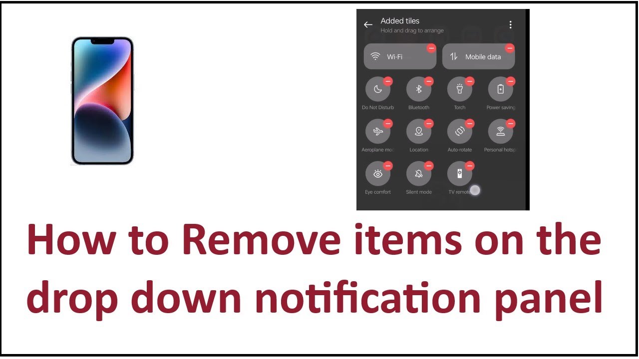 How to Remove items on the drop down notification panel - YouTube