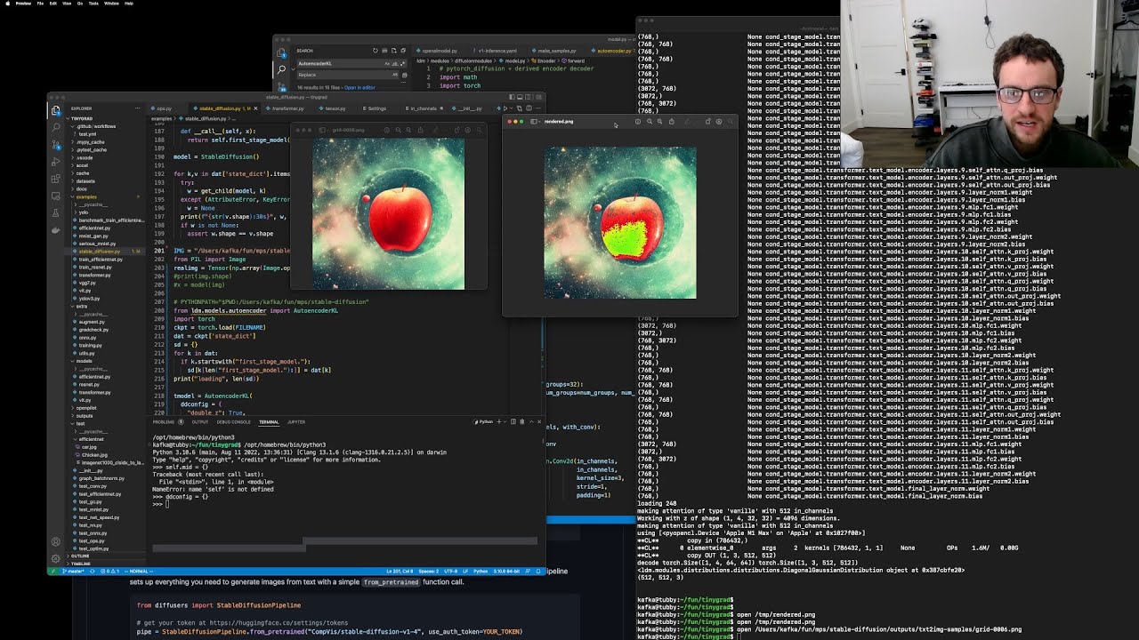 George Hotz | Programming | stable diffusion, in tinygrad?!? can it ... George Hotz | Programming | stable diffusion, in tinygrad?!? can it ...