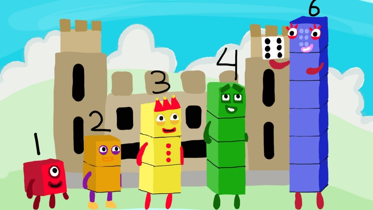 Numberblocks in Castle | Doodles Drawing Version - YouTube