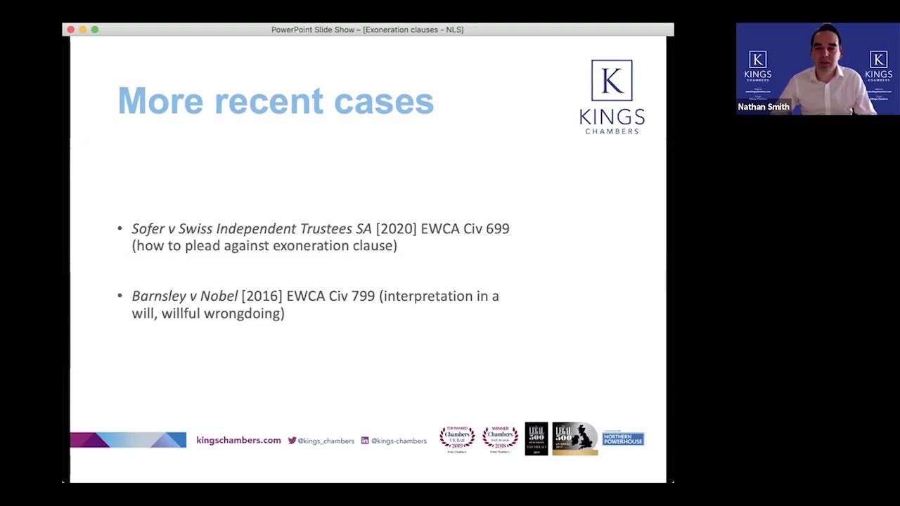 Probate: No challenge and exoneration clauses - YouTube