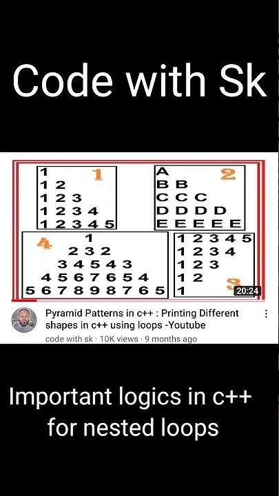 Pyramid Patterns in c++ : Printing Different shapes in c++ using loops ...