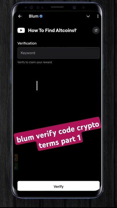 blum verify code crypto terms part 1 || #blum - YouTube
