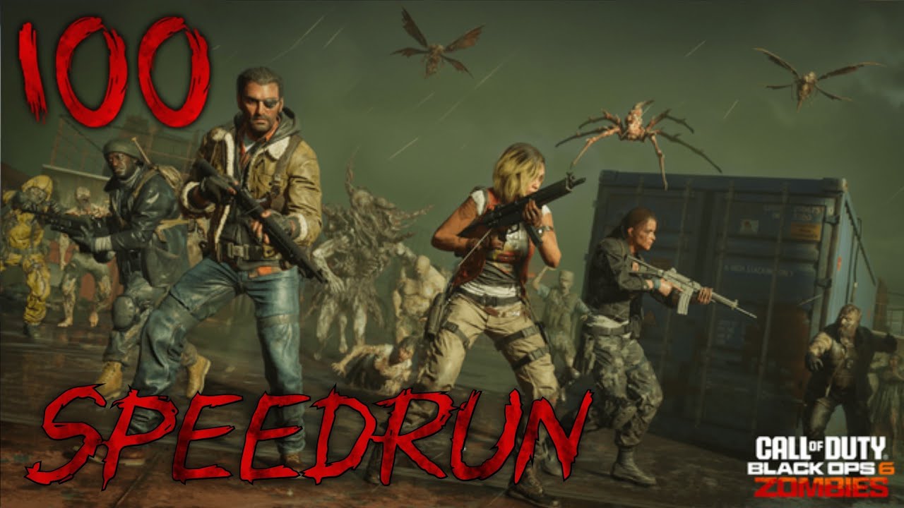 Call Of Duty Bo6 Zombies World Record Round 100 Speedrun 4p Terminus ...