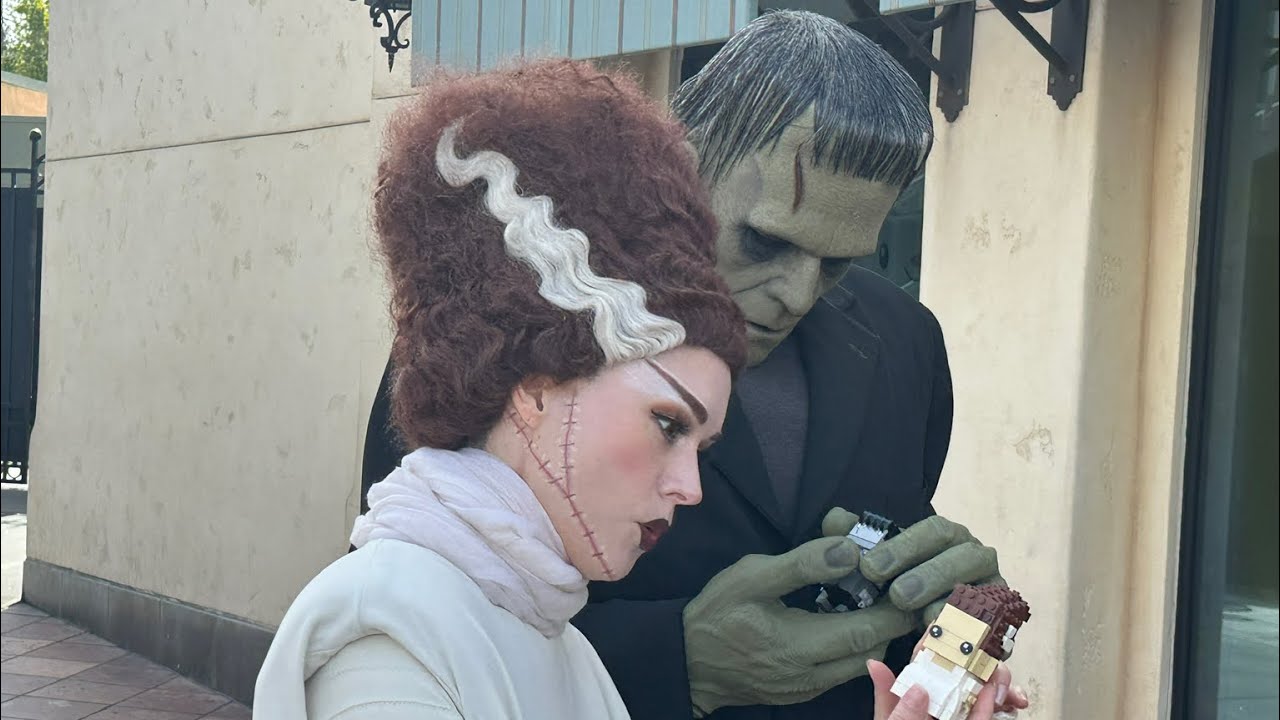 Frankenstein & the Bride seeing legos of themselves & other Universal ...
