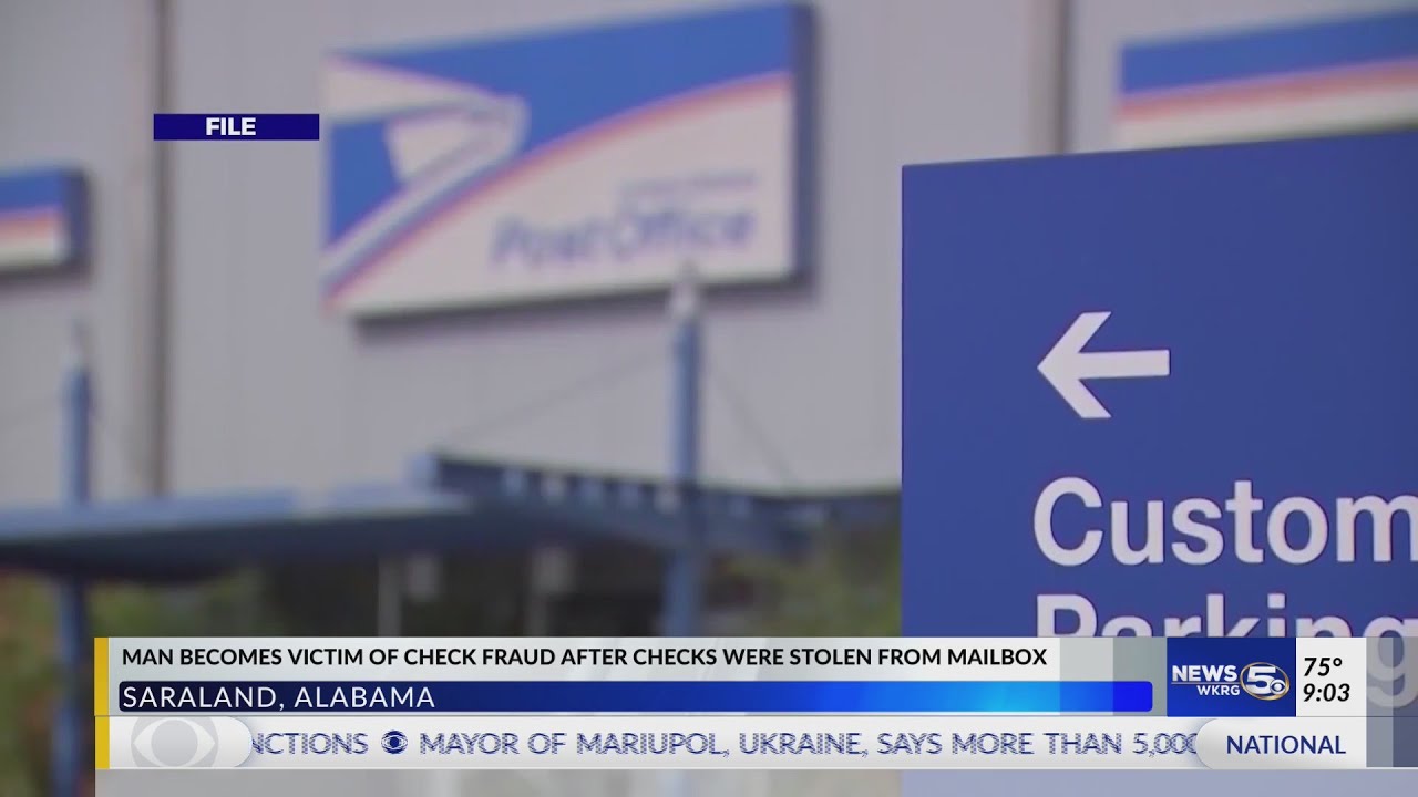 Man becomes victim of check fraud after checks were stolen from mailbox ...