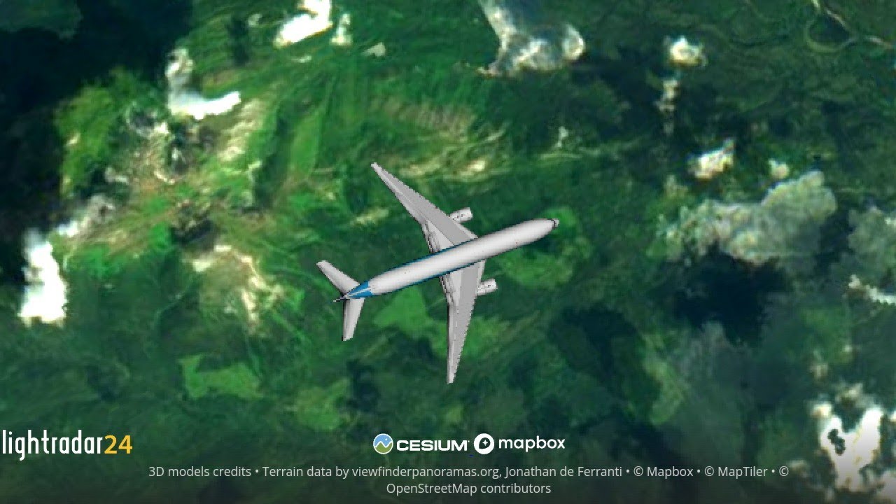 3D VIEW FLIGHT KE37 KOREAN AIR ICN SEOUL TO ORD CHICAGO OFW HONGKONG ...