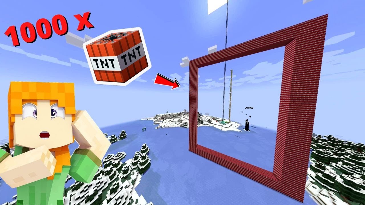 DESTROYING 1000x 😱 TNT 😱 | MINECRAFT - YouTube