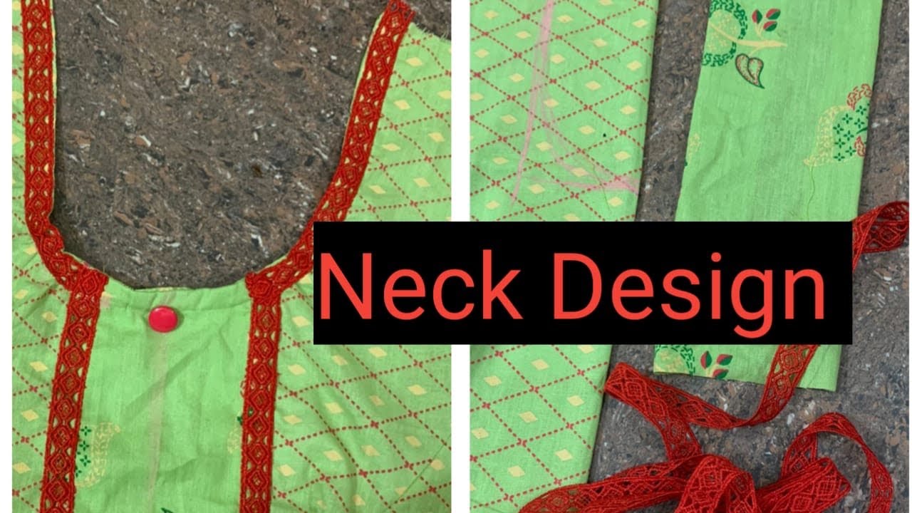 Latest Neck Design with Lace | Neck design cutting and stitching | New ...