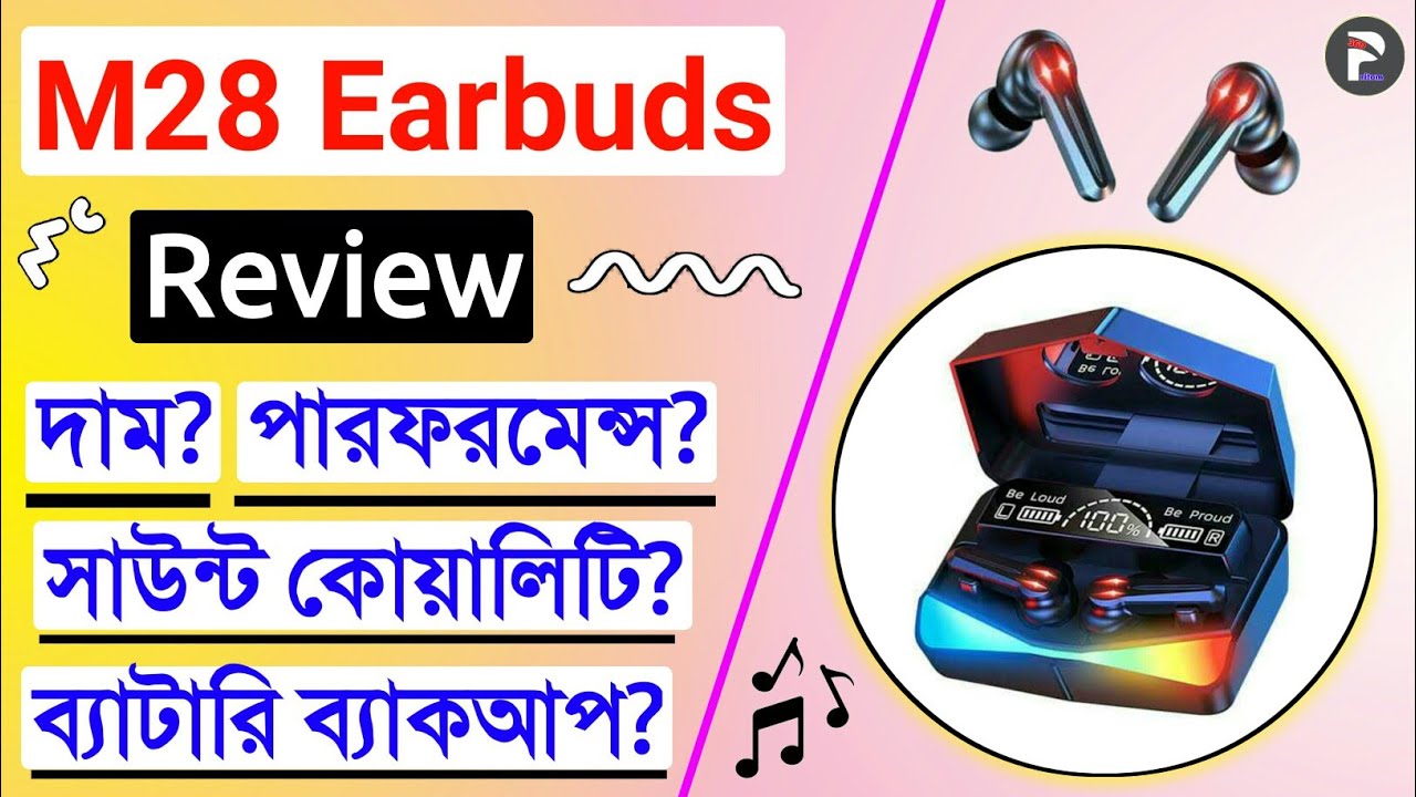 M28 TWS Review in Bangla || M28 Earbuds Review, Price, Sound Quality ...