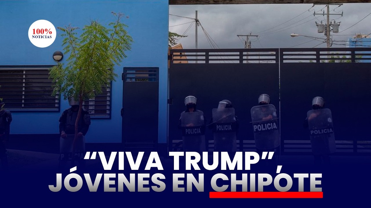Llevan a El Chipote a jóvenes por pintar “Viva Trump” - YouTube