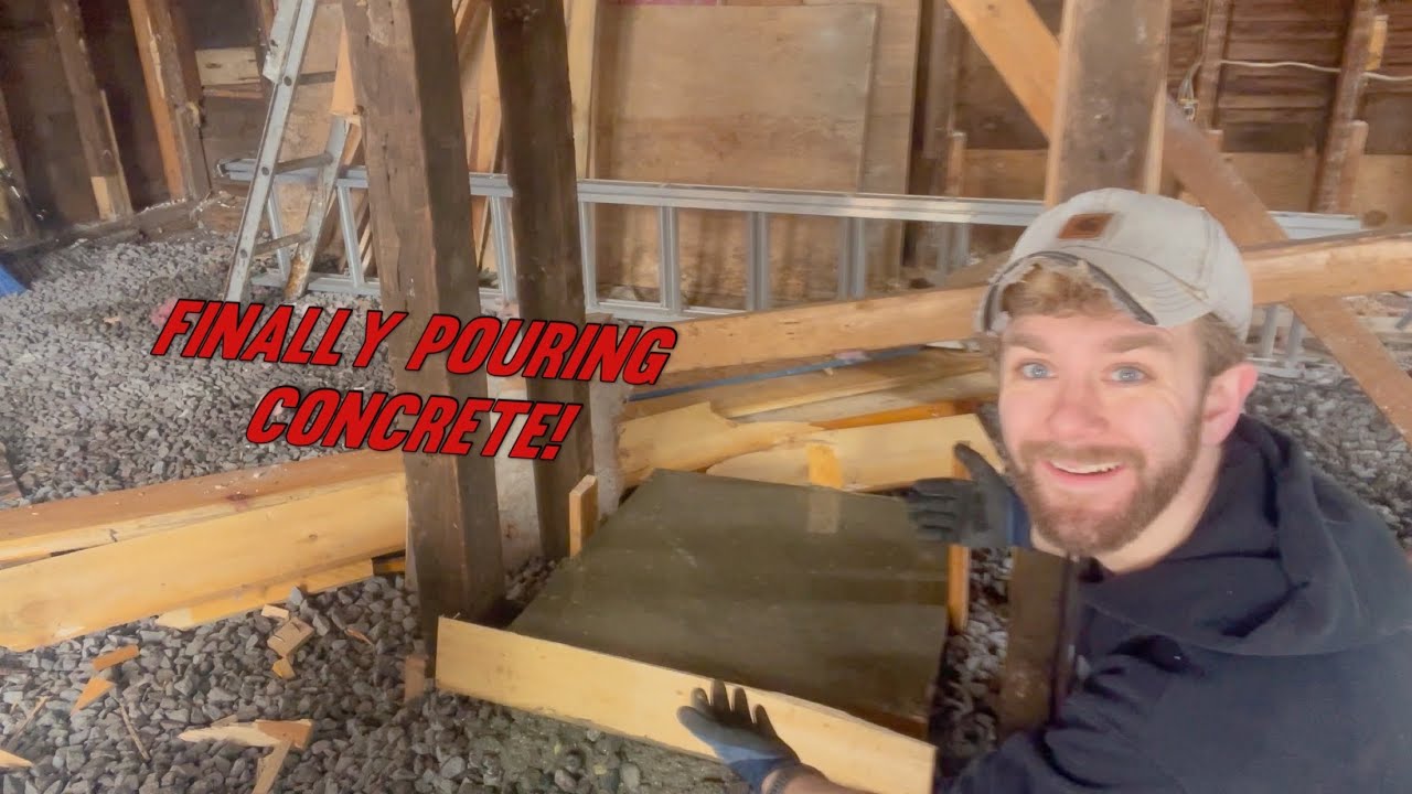 CLEANING up from the DISASTER demo day & FINALLY pouring some CONCRETE ...