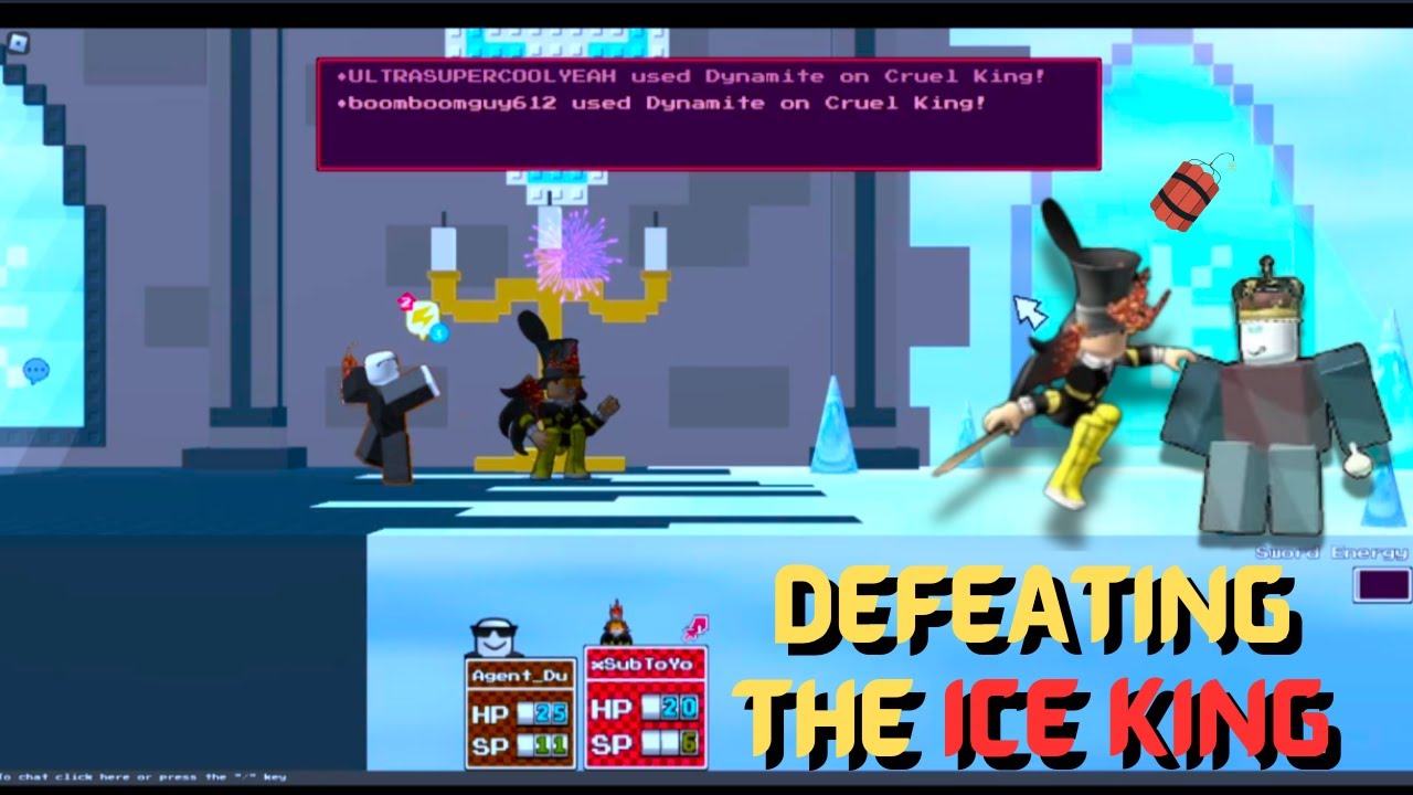 Defeating the ICE KING in Block Tales - YouTube