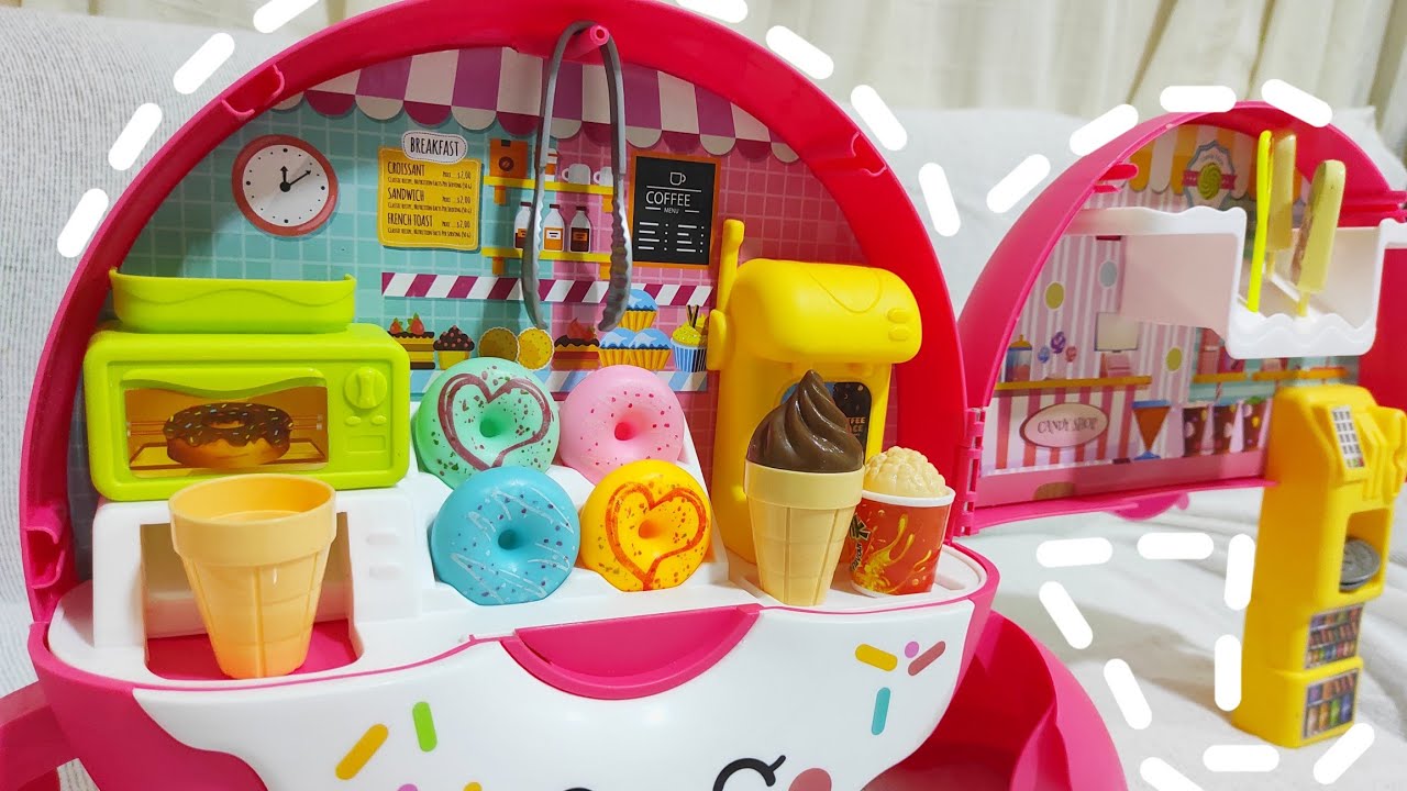 4 minutes satisfying organizing with hello kitty coffee shop set - YouTube