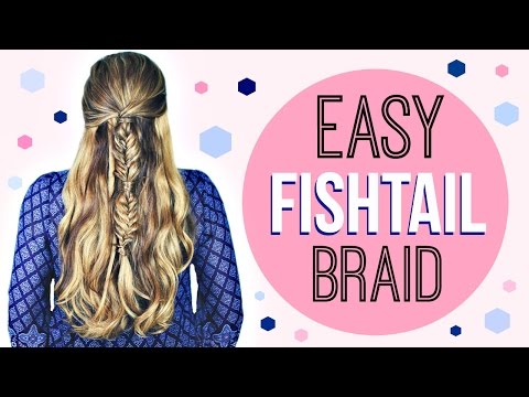Easy Fishtail Braided Hairstyle Tutorial for School! | Jessica Reid