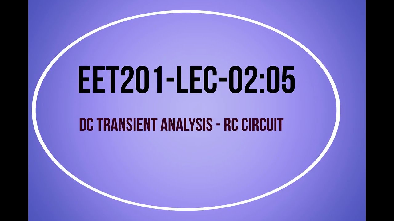 DC Transient analysis RC series circuit - YouTube