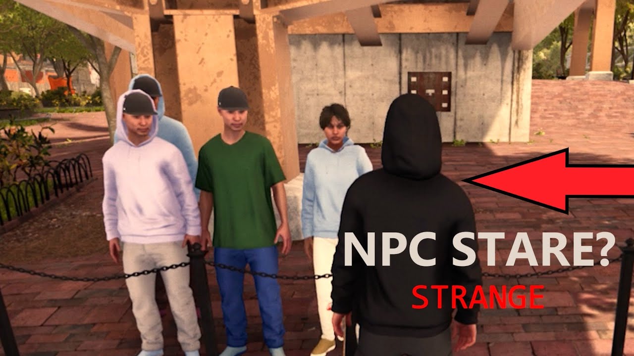 NPC STARE - Usually NPC will walk around but I left the game running ...