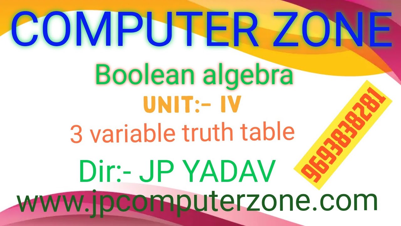 3 variable truth table - YouTube